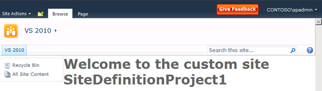 share4sharepoint: Create a custom site definition in SharePoint 2010